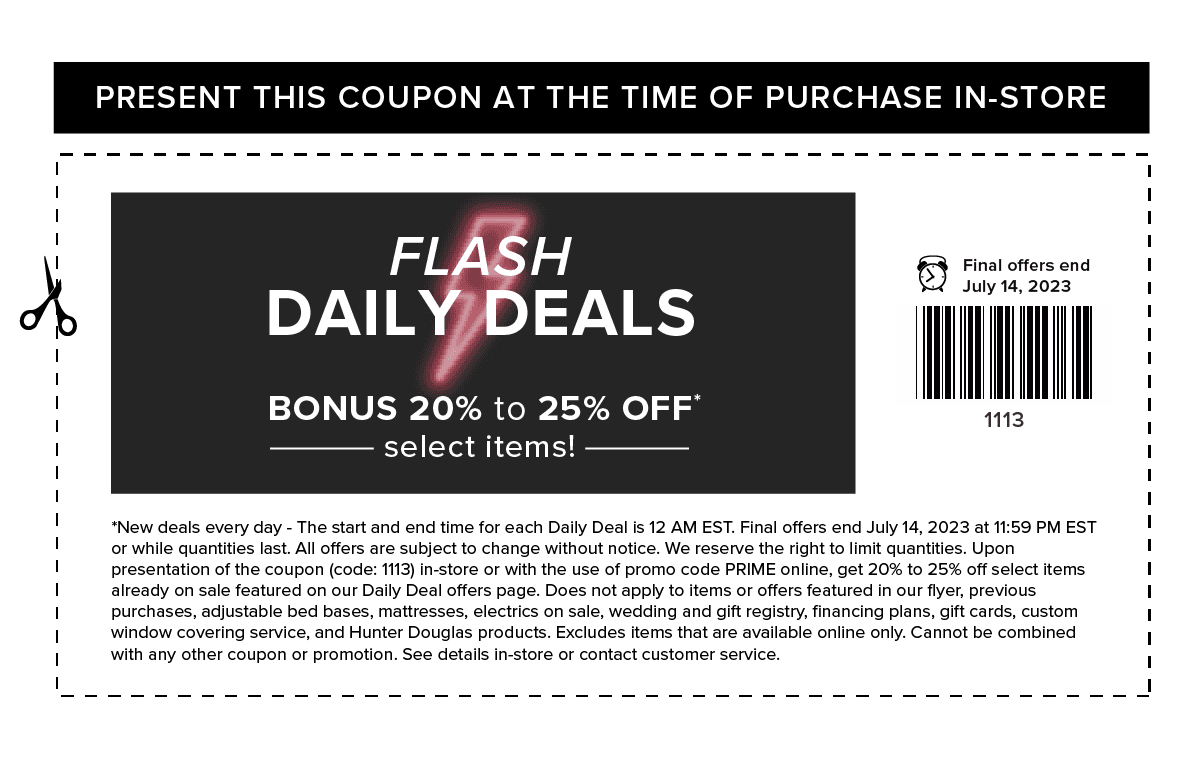 FLASH DAILY DEALS: BONUS 20% to 25% OFF* select items | New deals every ...