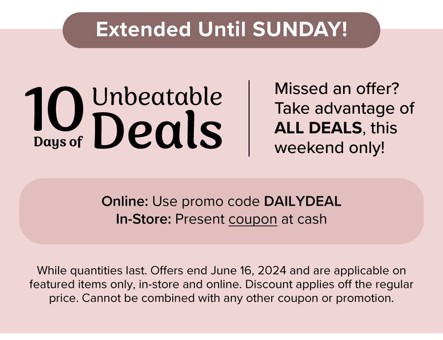 EXTENDED: 10 Days of Unbeatable Deals | Linen Chest