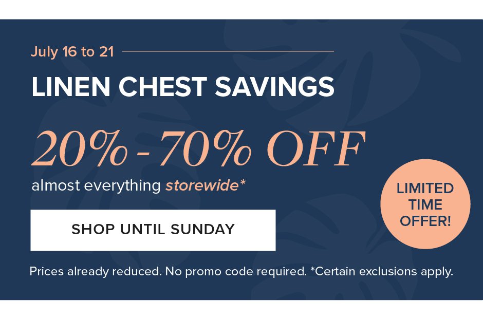 Linen Chest Flyers | Monthly Deals and Sales | Linen Chest